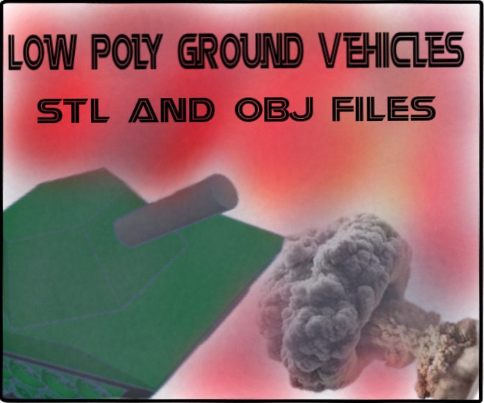 Low-poly Ground Vehicle Collection STL/OBJ Files - Etsy