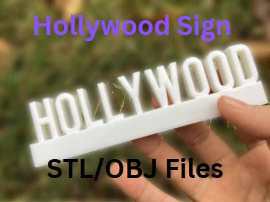 Hollywood Sign STL/OBJ Files - Etsy