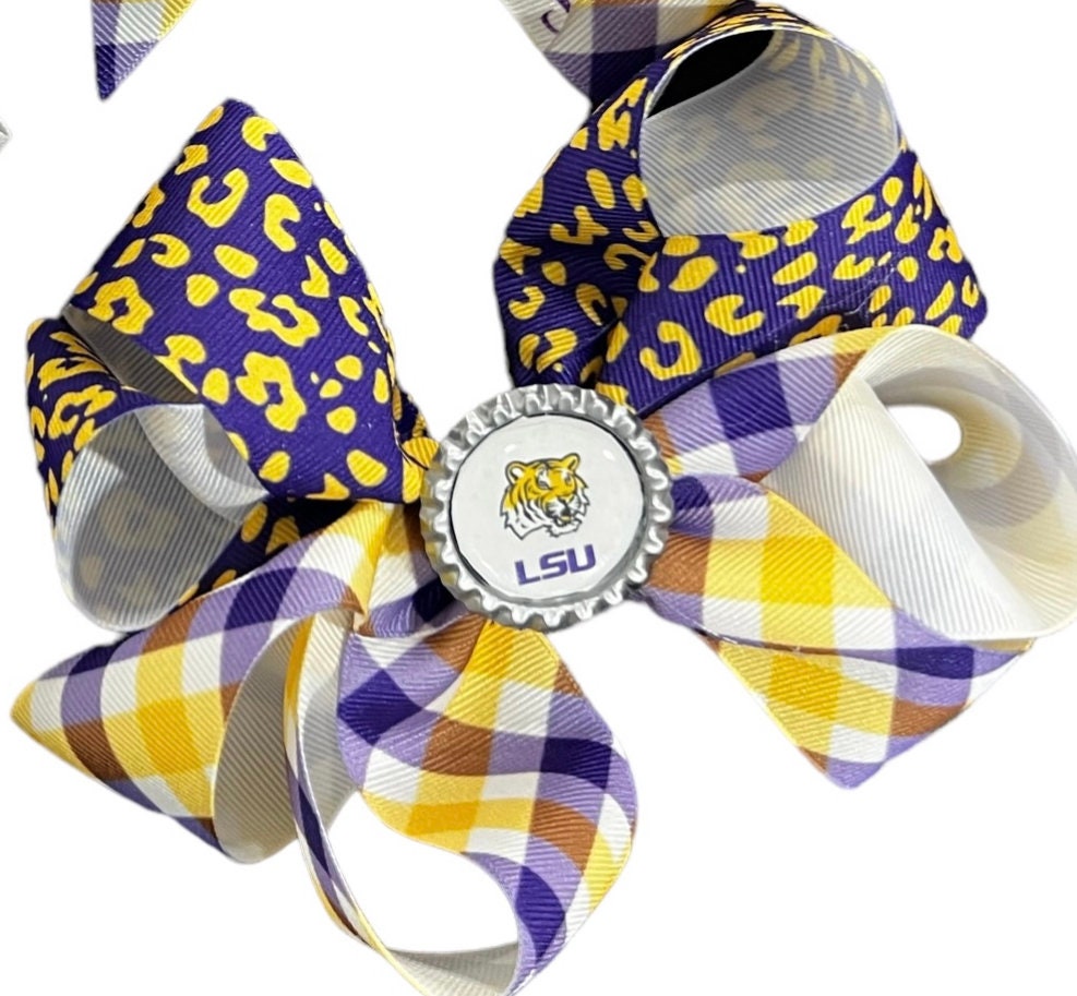LSU Tigers Louisiana State University Inspired Bow - Etsy
