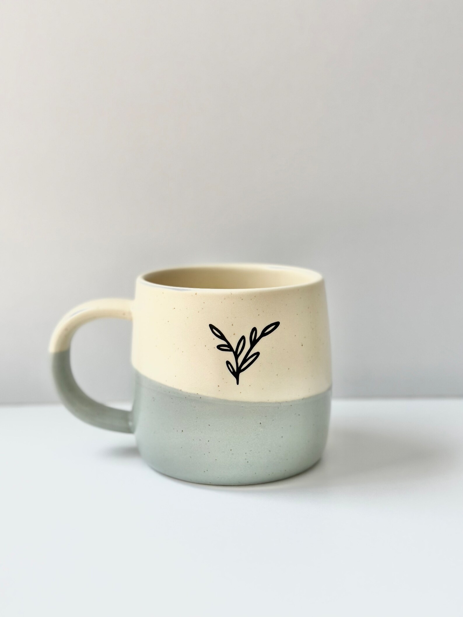 Handmade Blue Ceramic Coffee Mug: Modern Speckled 14oz Mug - Etsy