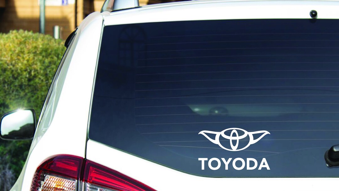 Toyoda Car Decal (yoda, Star Wars, Toyota Sticker, Toyota Decal, Yoda ...