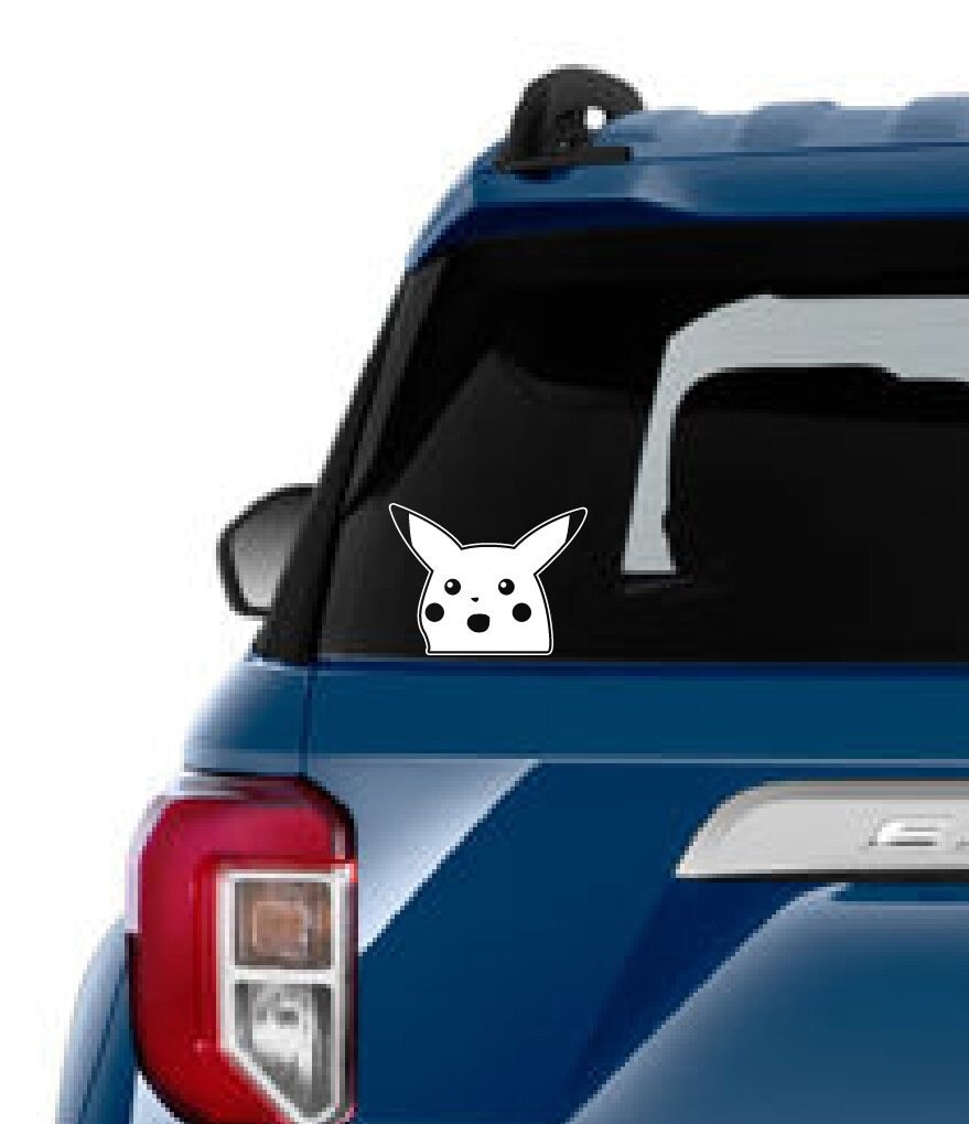 Surprised Pikachu Peeker Decal - Etsy