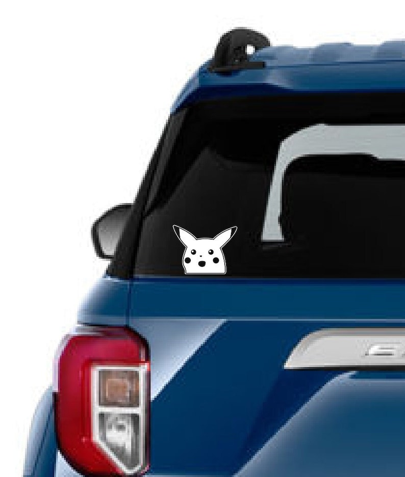 Surprised Pikachu Peeker Decal - Etsy