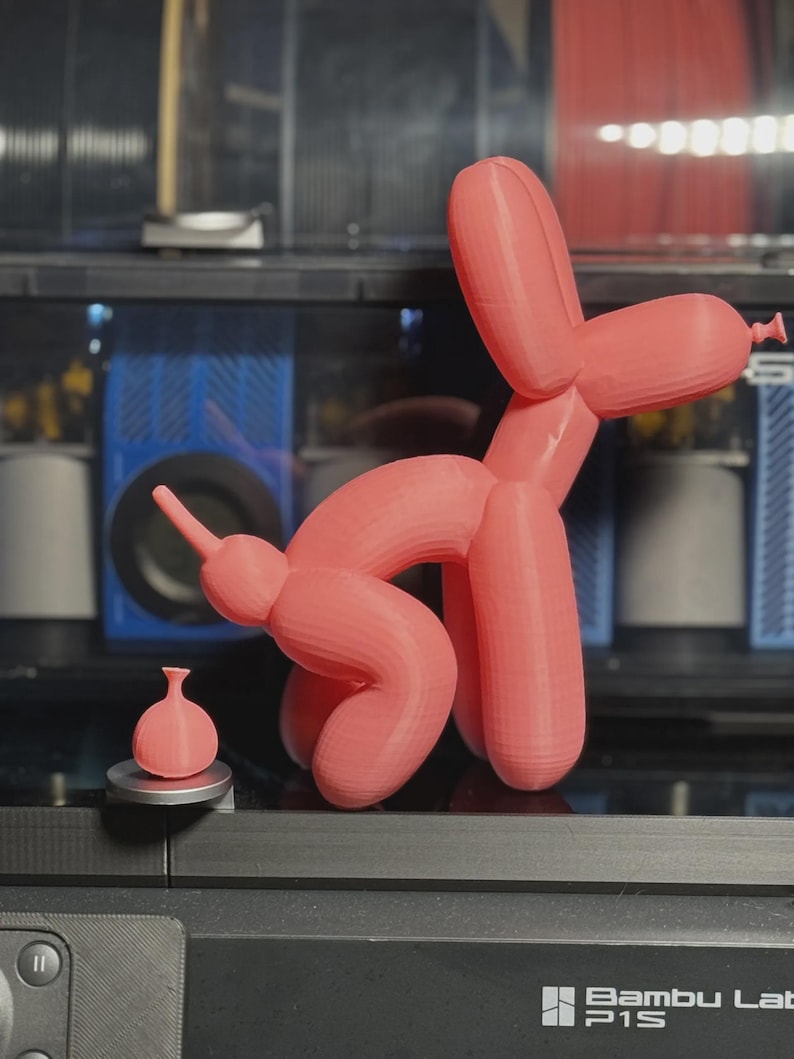 Balloon Dog Pooping – Funny 3D Print STL File – Balloon Animal Statue ...