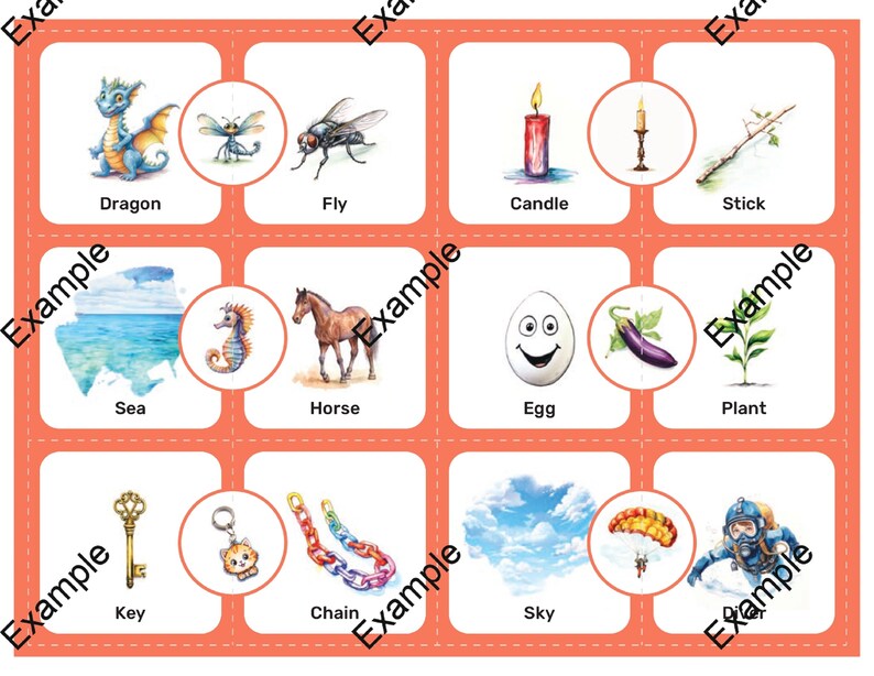 Compound Words Matching Cards - Memory Game | Digital Download - Etsy
