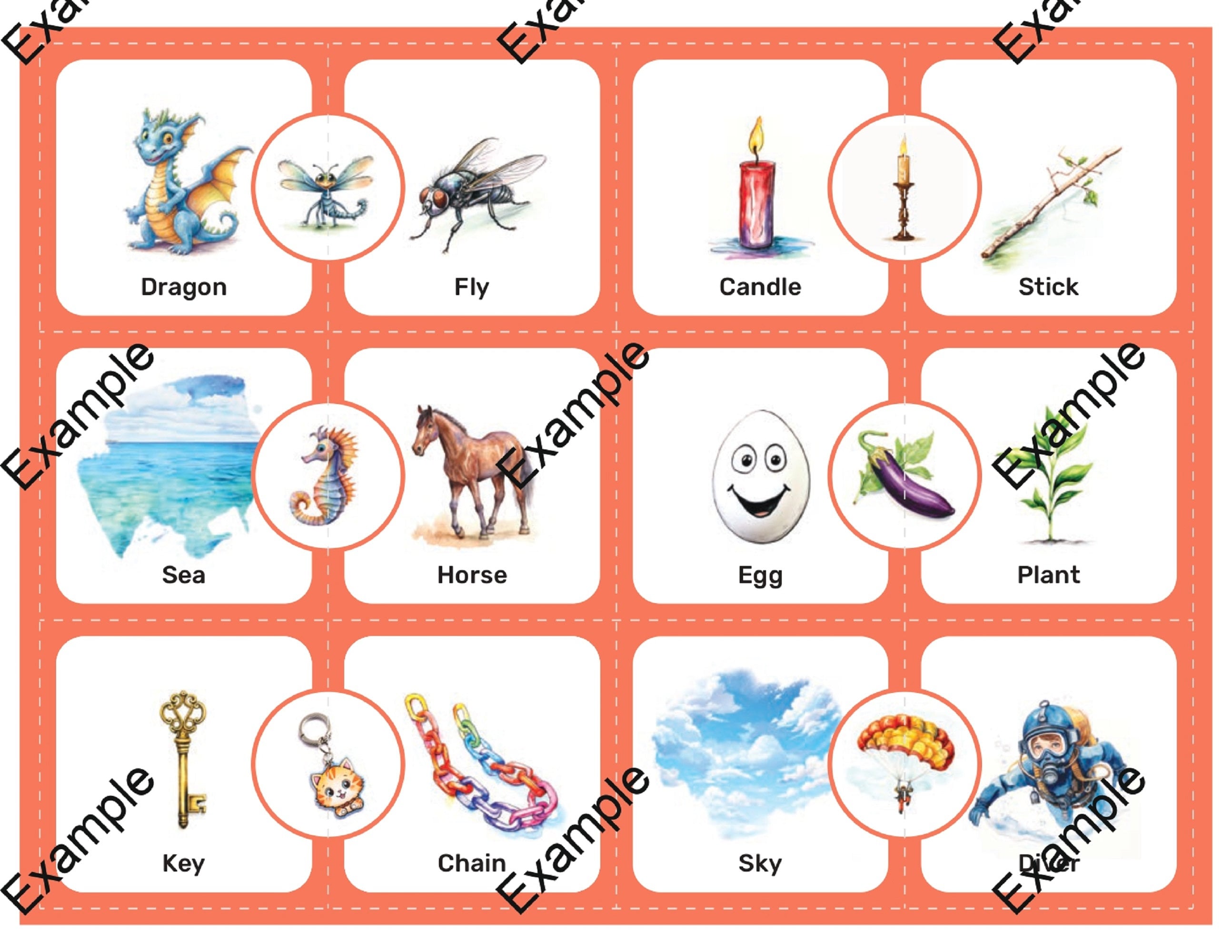 Compound Words Matching Cards - Memory Game | Digital Download - Etsy