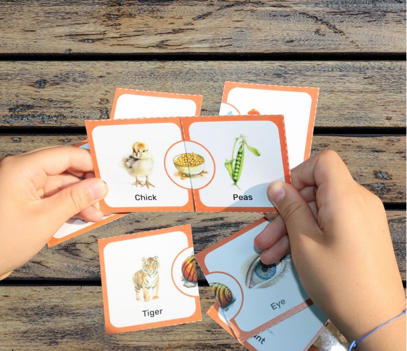 Compound Words Matching Cards Memory Game Digital Download - Etsy