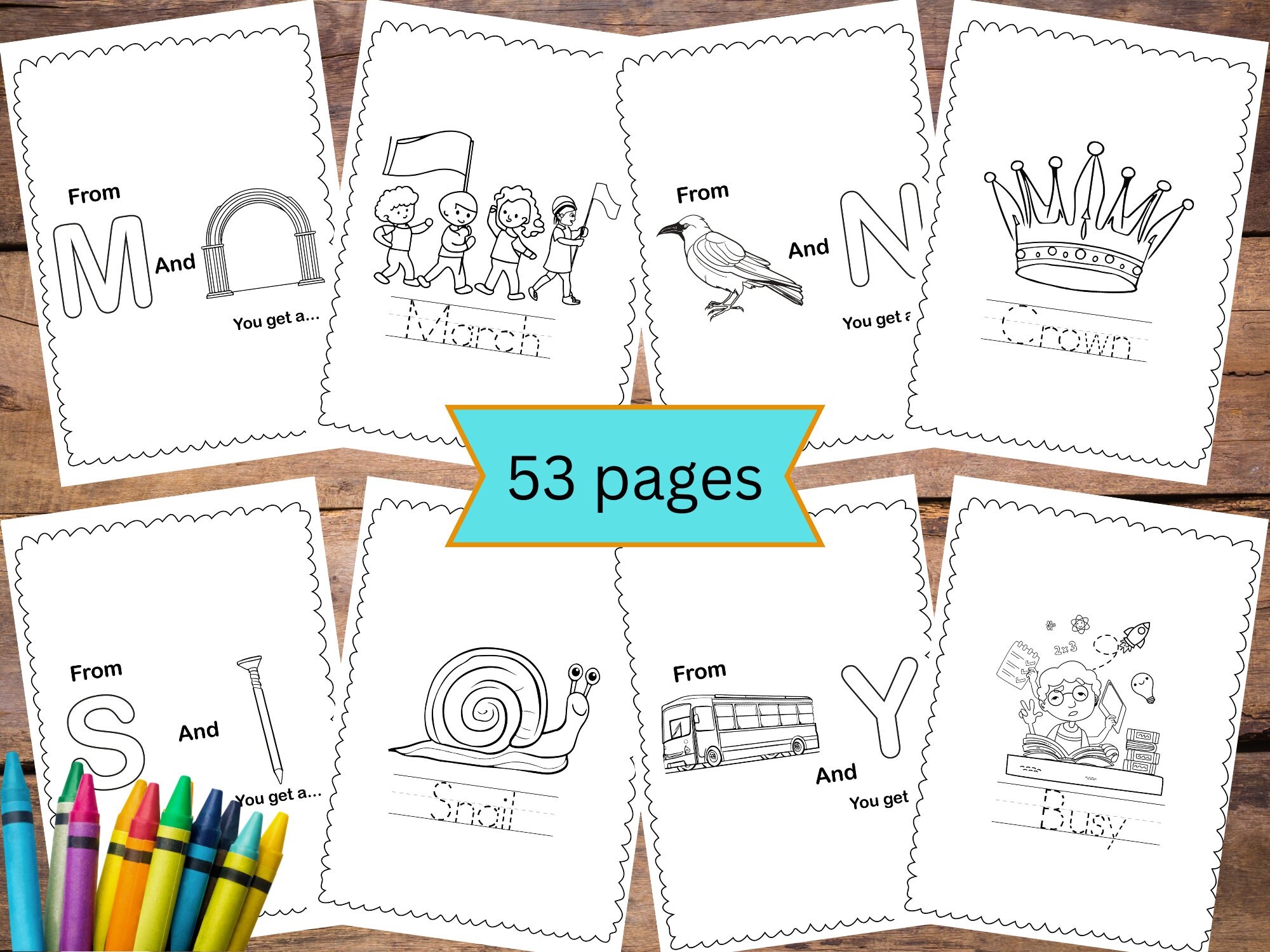 ABC Coloring Pages Tracing Word Search Digital Download - Etsy