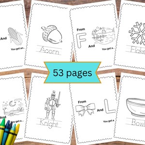 ABC Coloring Pages Tracing Word Search Digital Download - Etsy