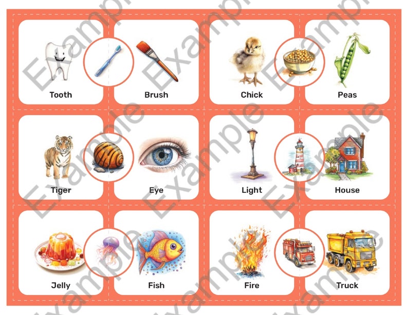 Compound Words Matching Cards Memory Game Digital Download - Etsy