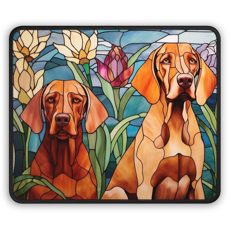Hungarian Vizsla Stained Glass Gaming Mouse Pad - Etsy