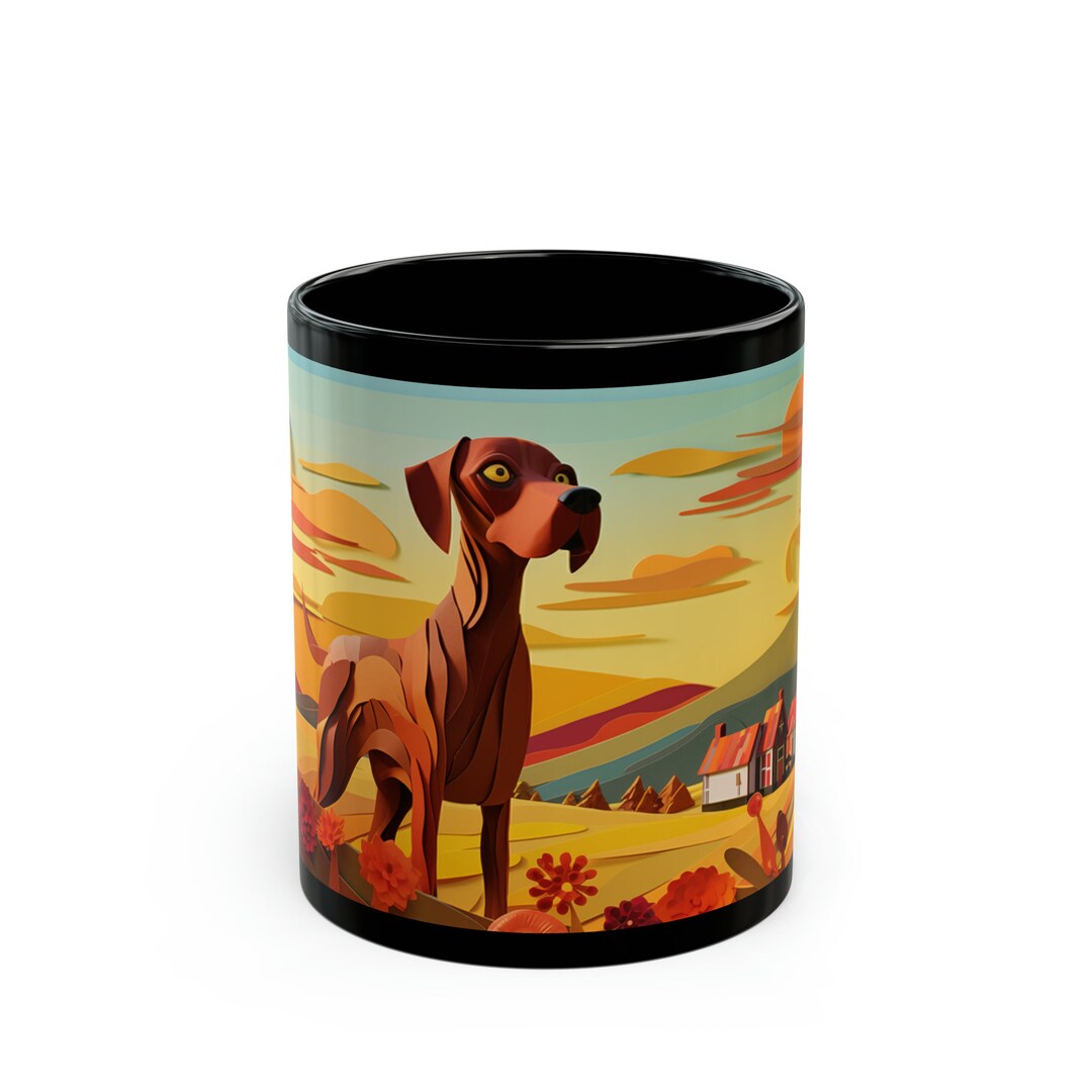 Hungarian Vizsla 11oz Black Mug - Etsy