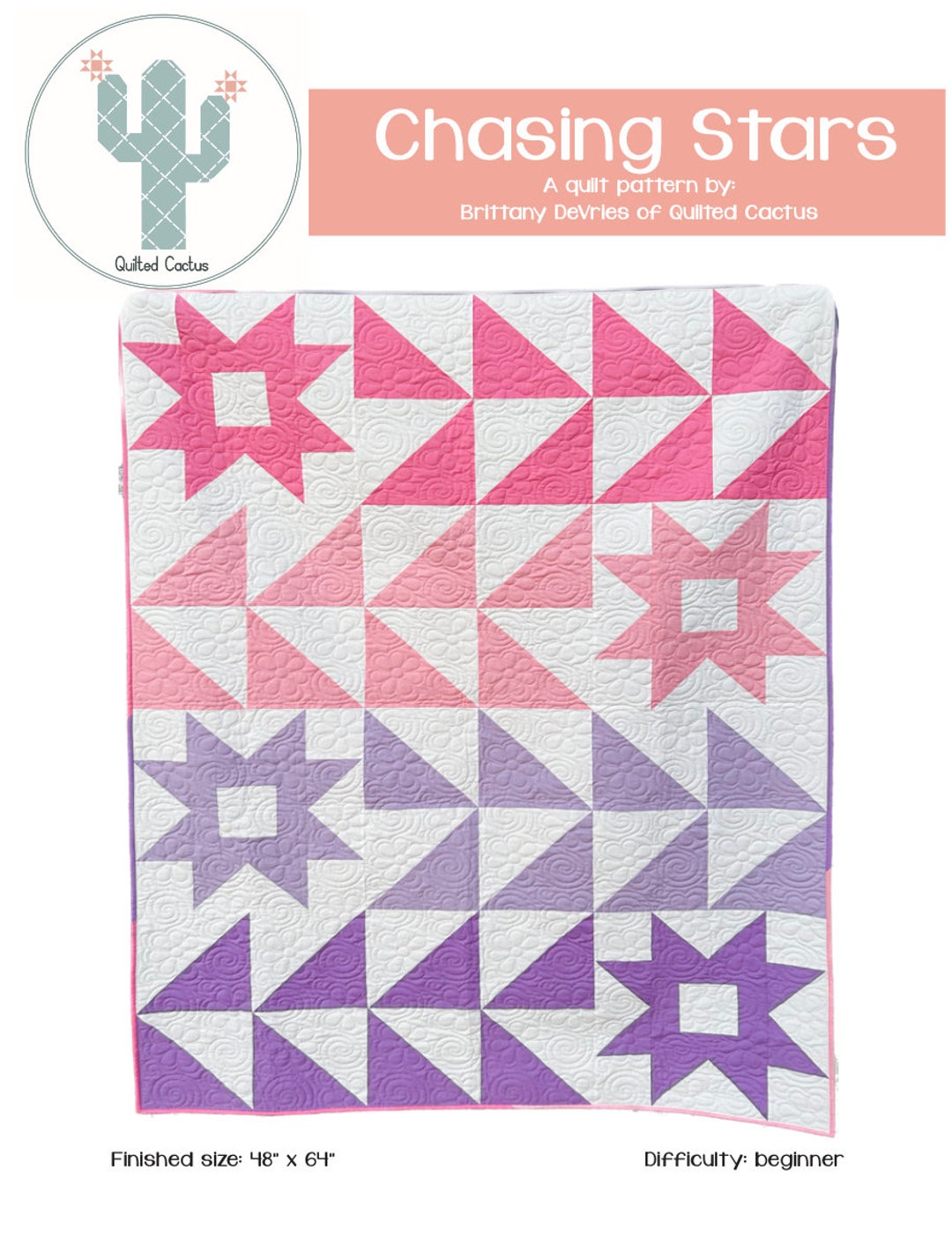 Chasing Stars Quilt Pattern | Beginner Quilt Pattern - Etsy