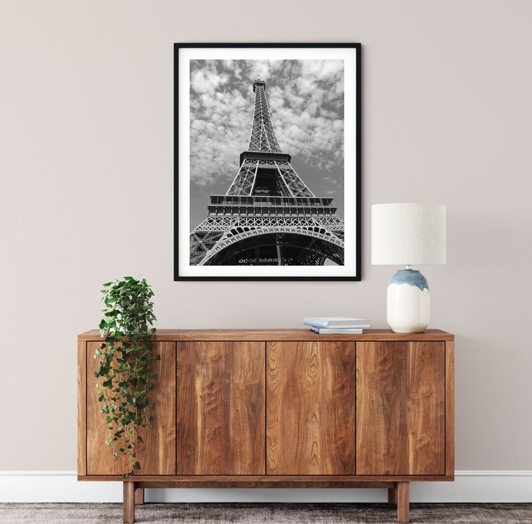 PARIS Stunning Eiffel Tower PRINTABLE Digital Download Black - Etsy
