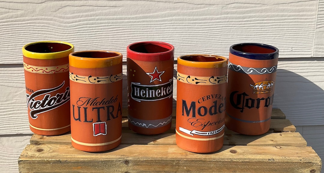 Clay Beer Mug Michelada Cup Made in Mexico Artesania Tarro Cup 32oz - Etsy
