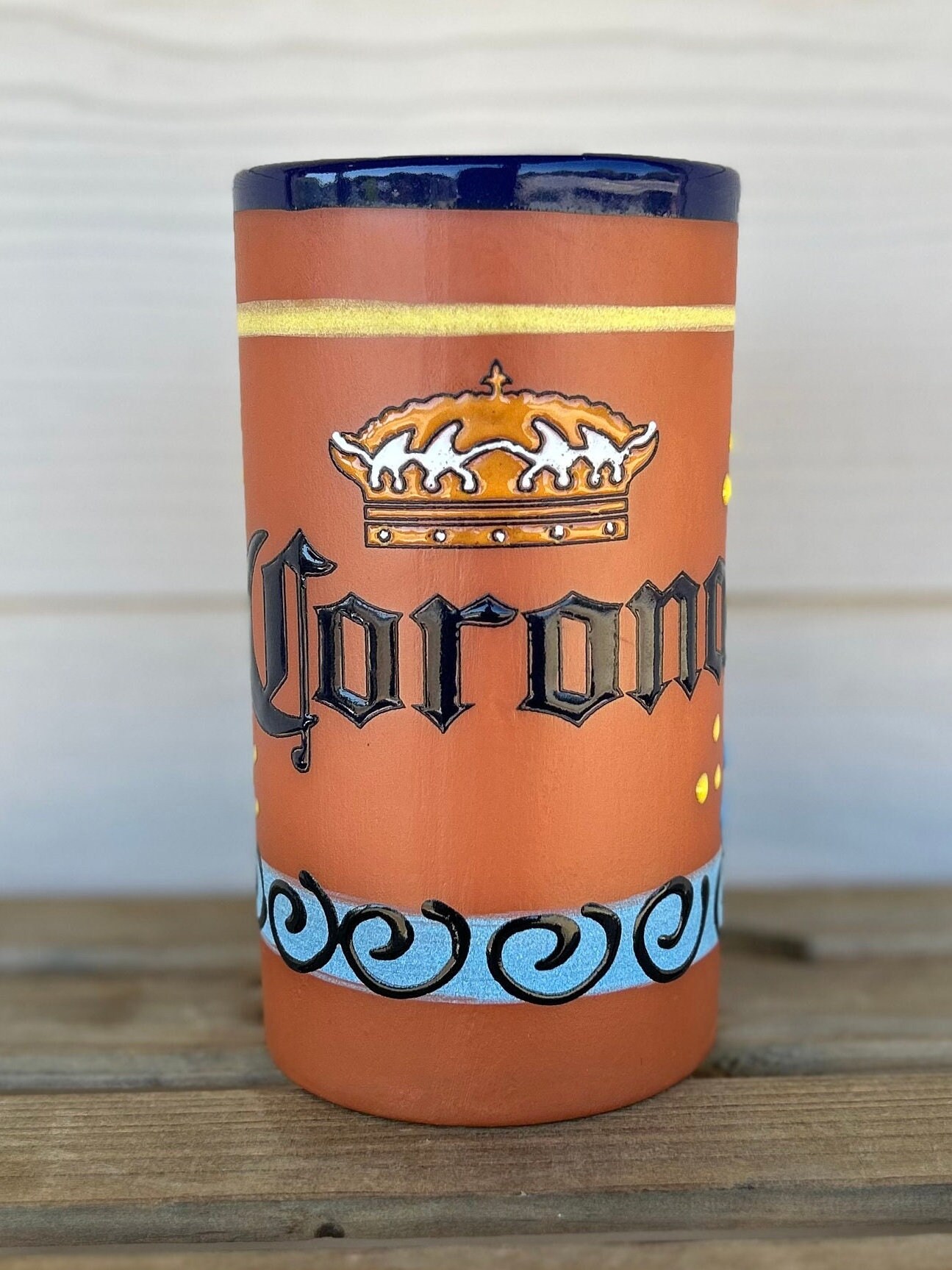Clay Beer Mug Michelada Cup Made in Mexico Artesania Tarro Cup 32oz - Etsy