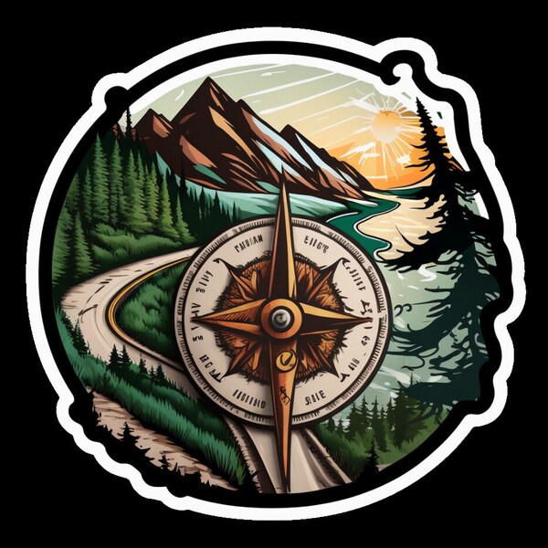 Waterproof Compass Decal - Etsy