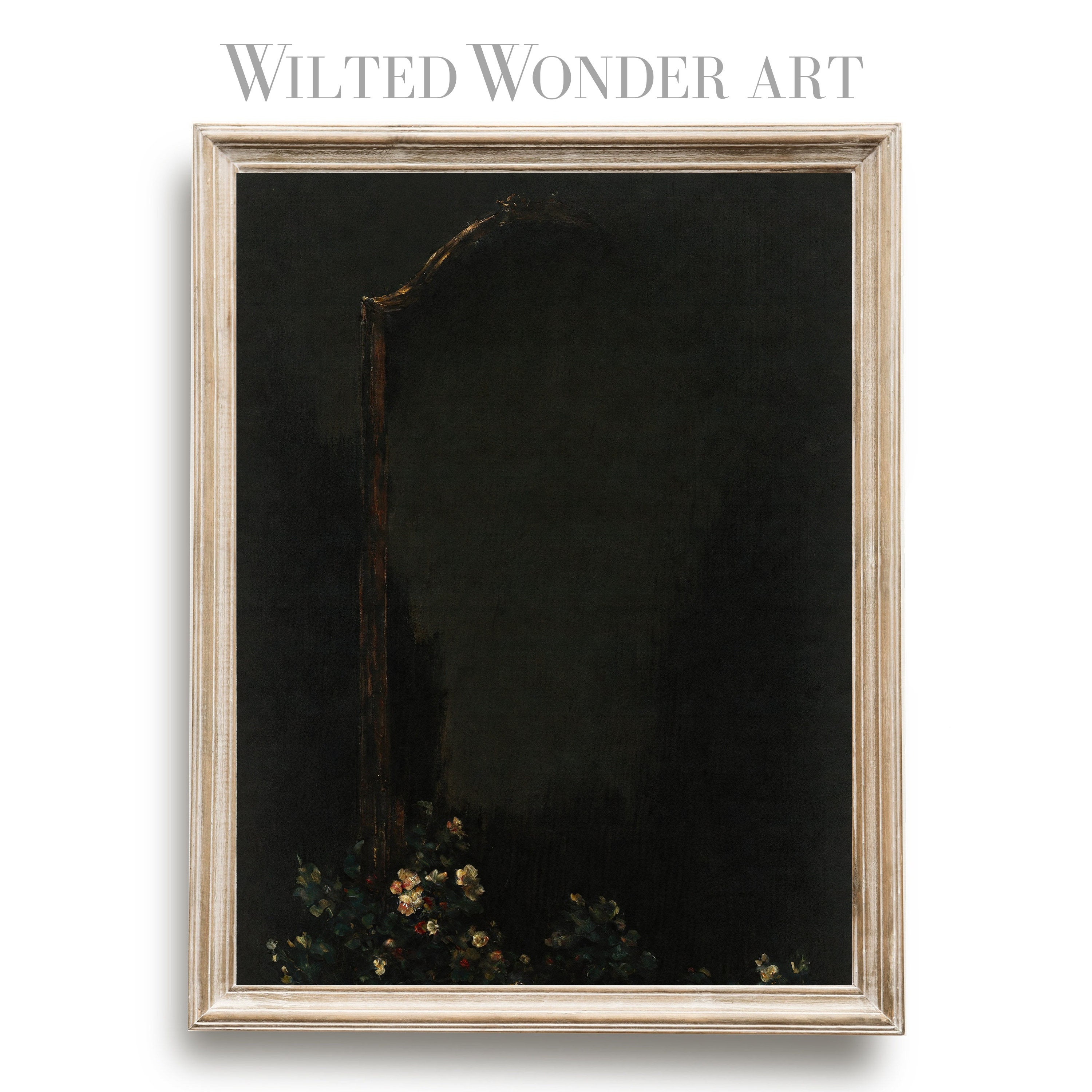 Dark Academia Empty Frame Printable, Gothic Painting Download, Antique ...