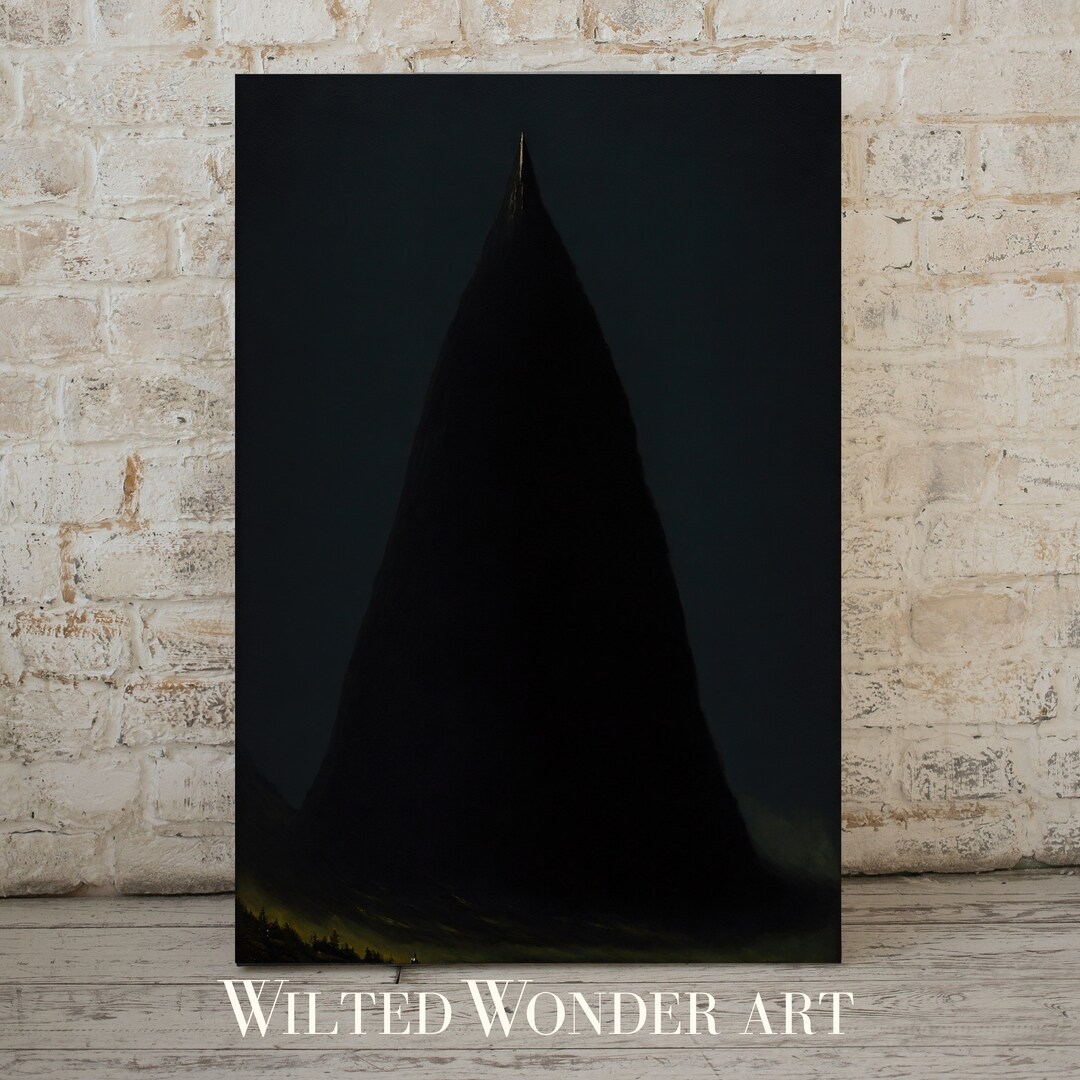 Dark Academia Mountain Spire Printable, Gothic Painting Download ...