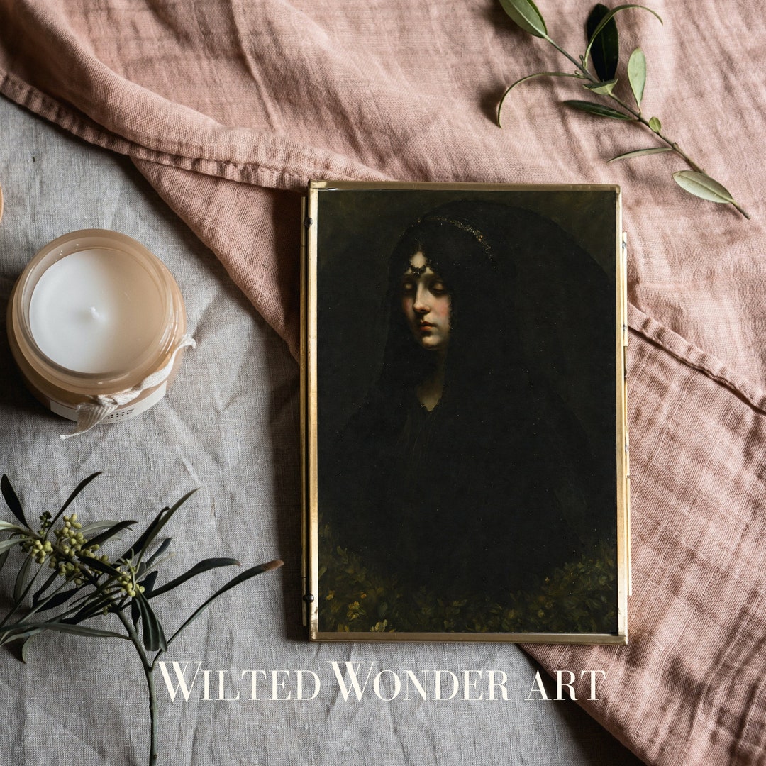 Dark Academia Oracle 1 Printable, Gothic Painting Download, Antique ...