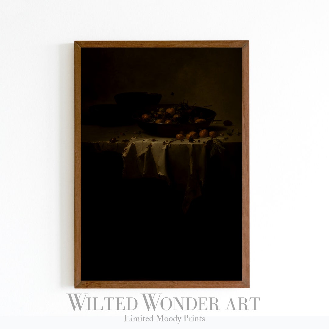 Dark Academia Food Study 1 Printable, Gothic Painting Download, Antique ...