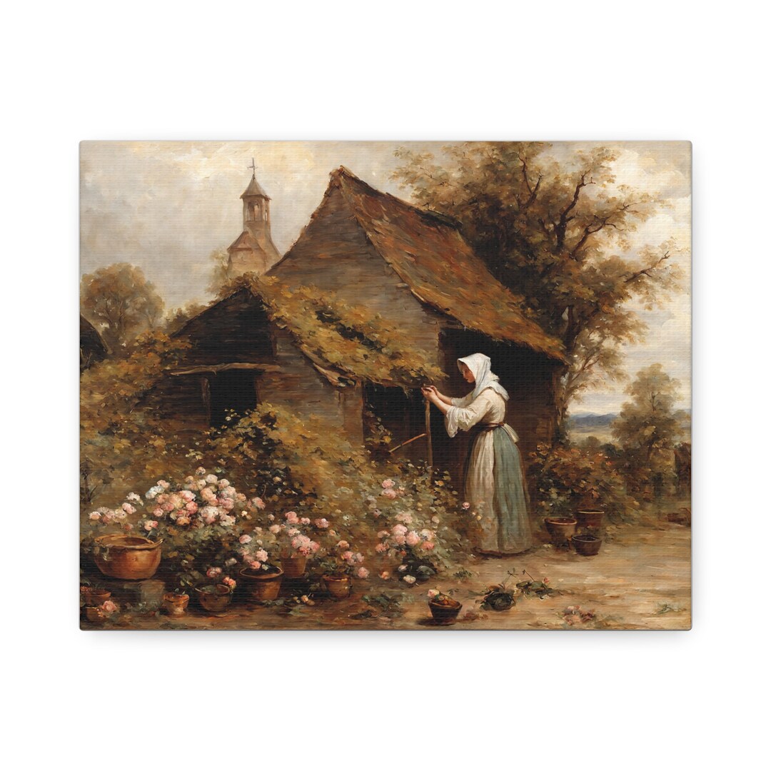 Dark Academia Crone 3 Oil Painting, Gothic Canvas Print, Antique ...