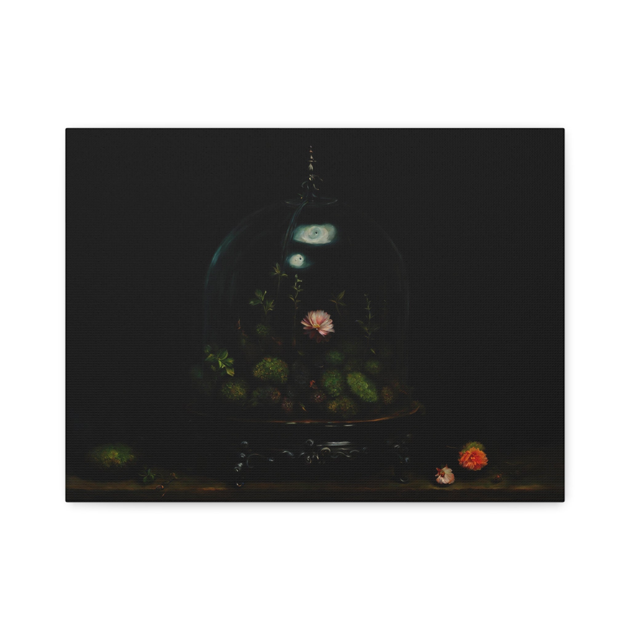 Dark Academia Terrarium With Flowers and Moss Oil Painting, Gothic ...