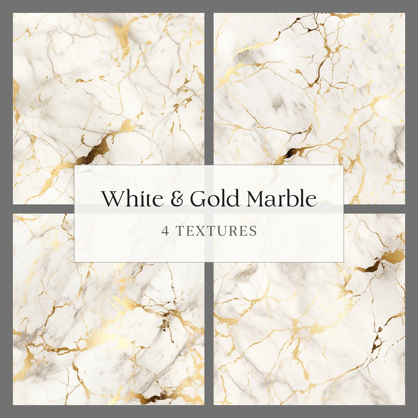 White and Gold Marble Textures, Seamless Pattern, Digital Paper ...