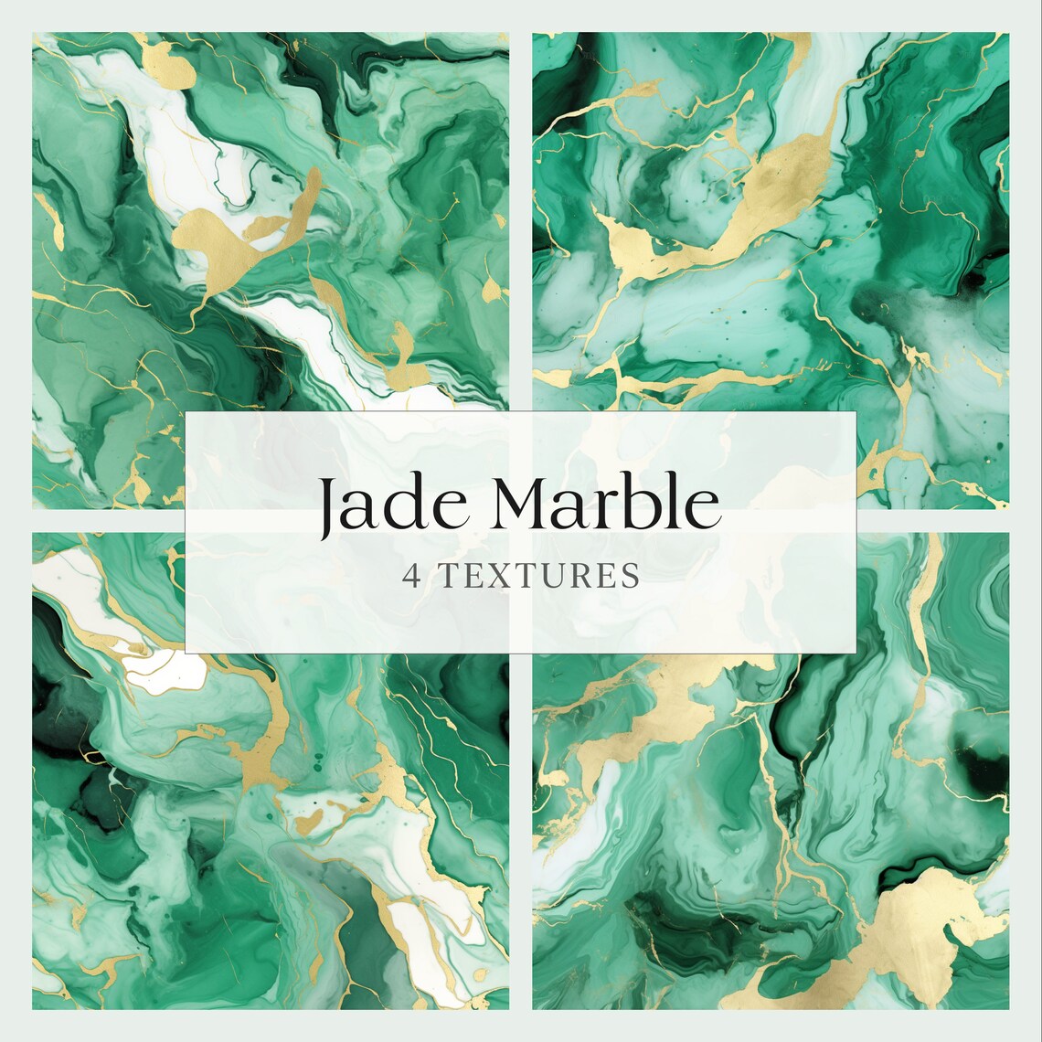 Jade Green Marble Textures, Seamless Pattern, Digital Paper, Commercial ...