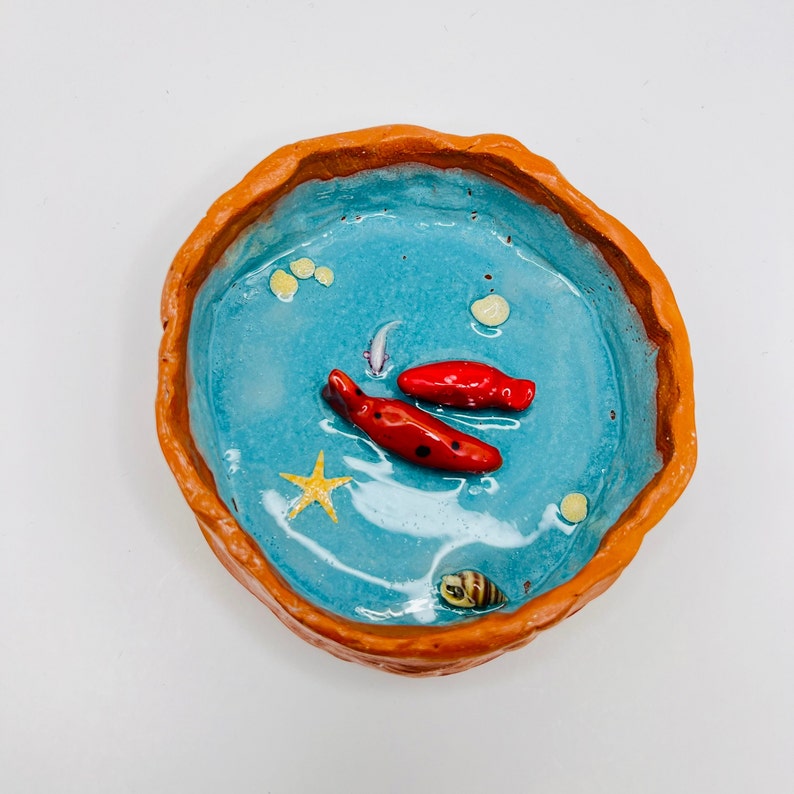 Ceramic Handmade Traditional Fish Bowl, حوض سنتی ماهی، Gold Fish ...