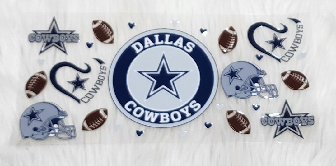 Dallas Football Inspired UV DTF 16oz Cup Wrap Ready to Apply - Etsy