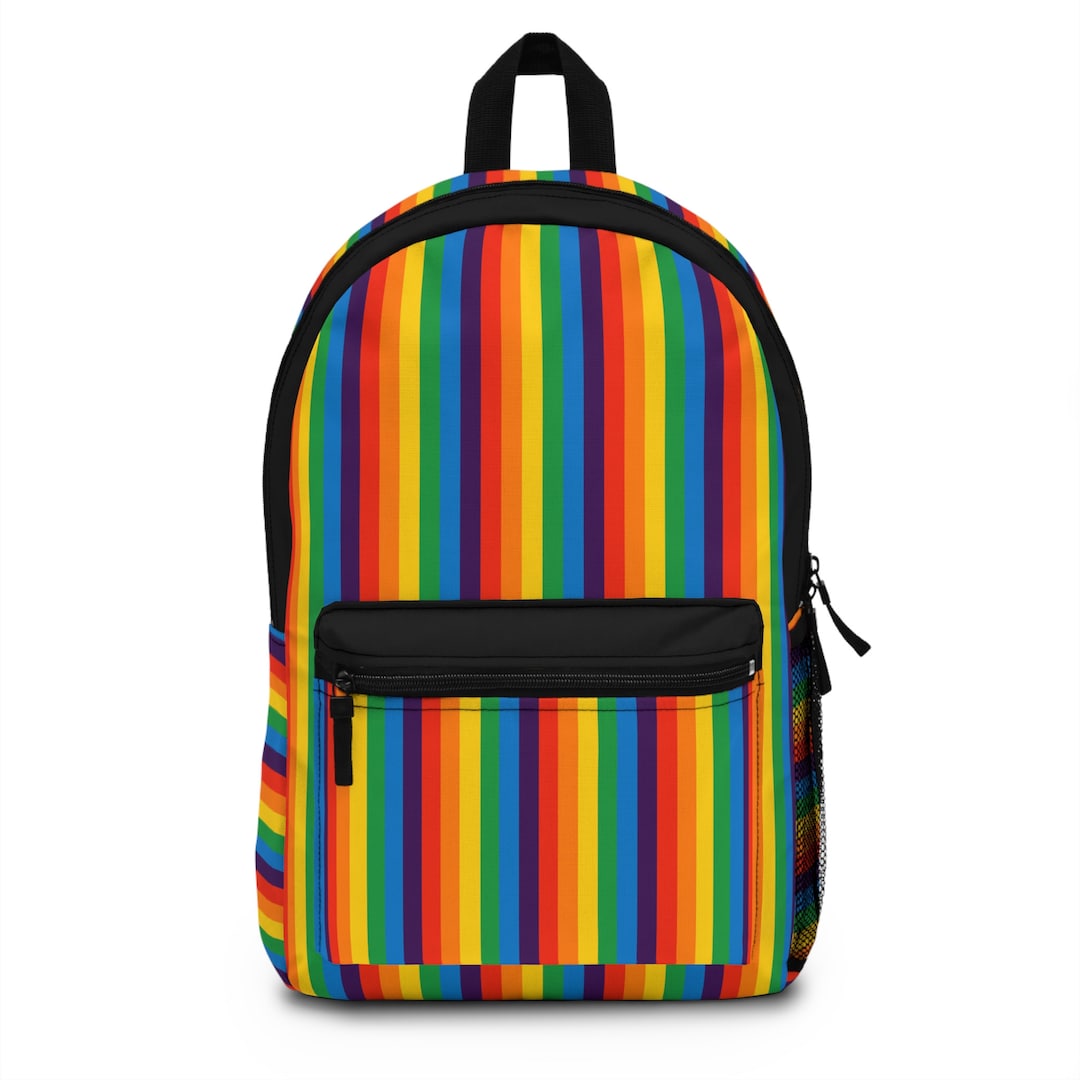 Back to School Rainbow Backpack - Rainbow Stripes, Vibrant Color ...