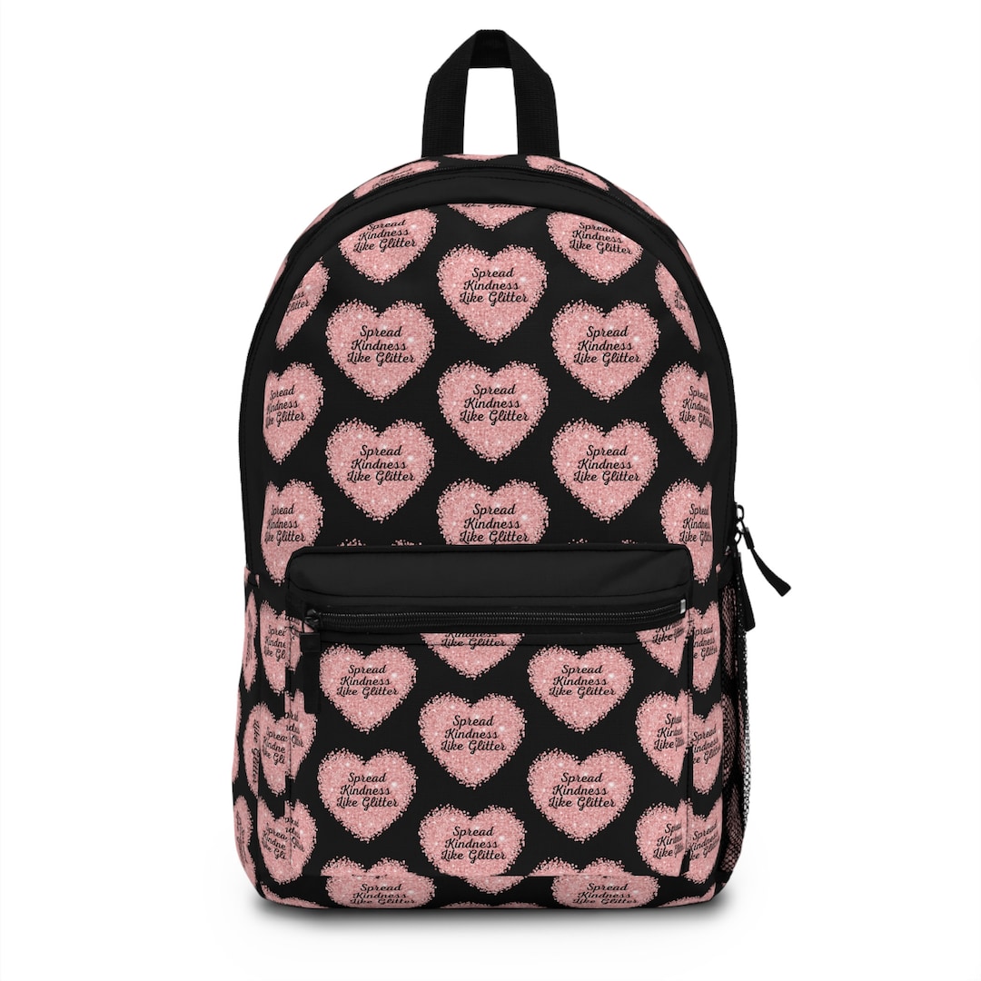 Back to School - Pink Heart Backpack - Spread Kindness Like Glitter ...