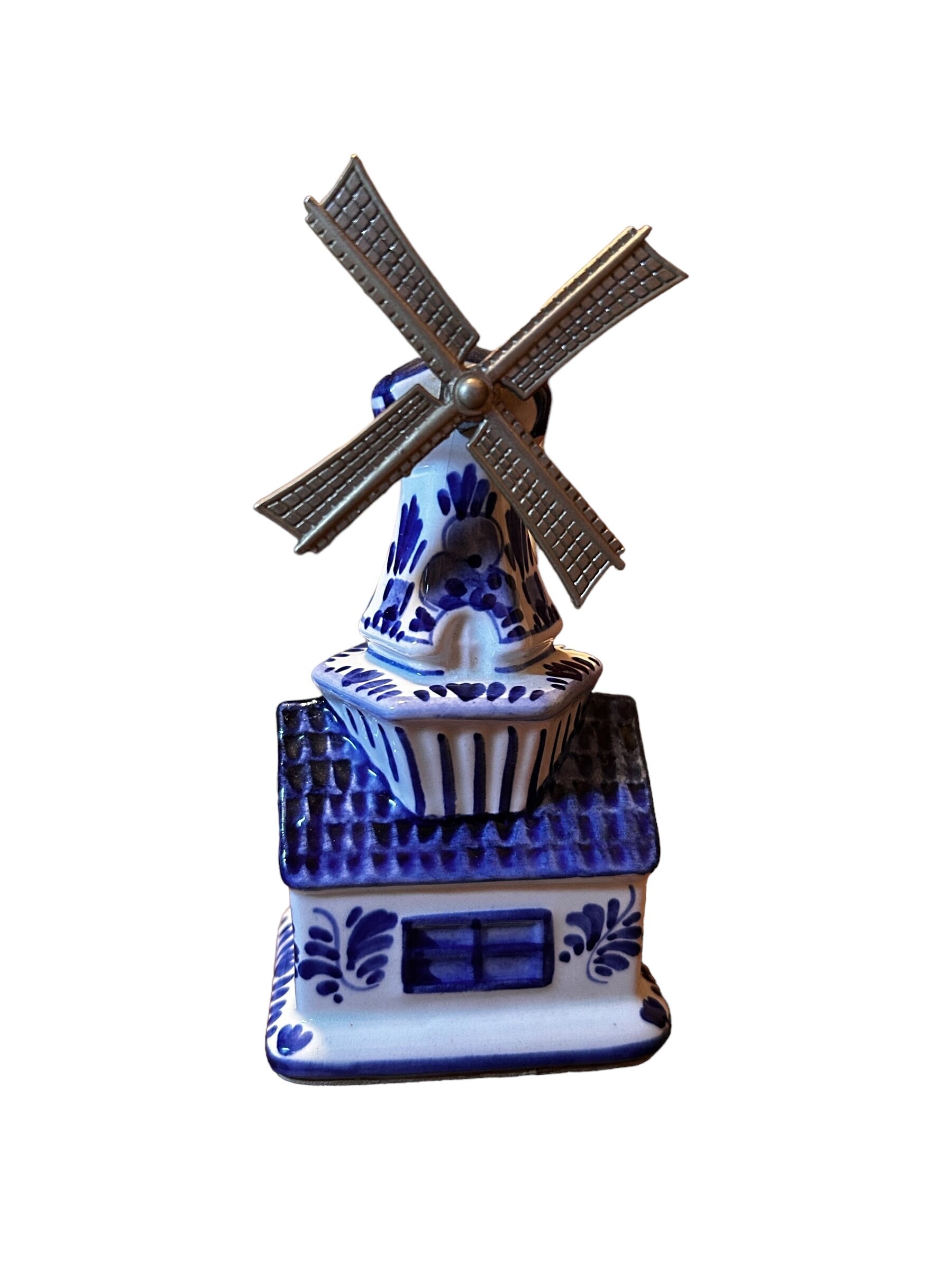 Hollands Delfts Blauw Porcelain Windmill - Etsy