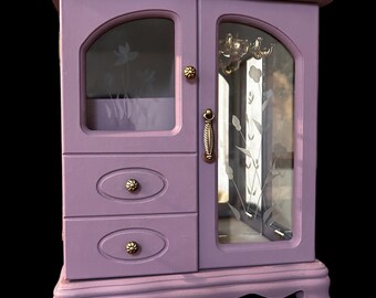 Girls Jewelry Box, Pink Jewelry Box, Jewelry Chest, Upcycled Jewelry ...