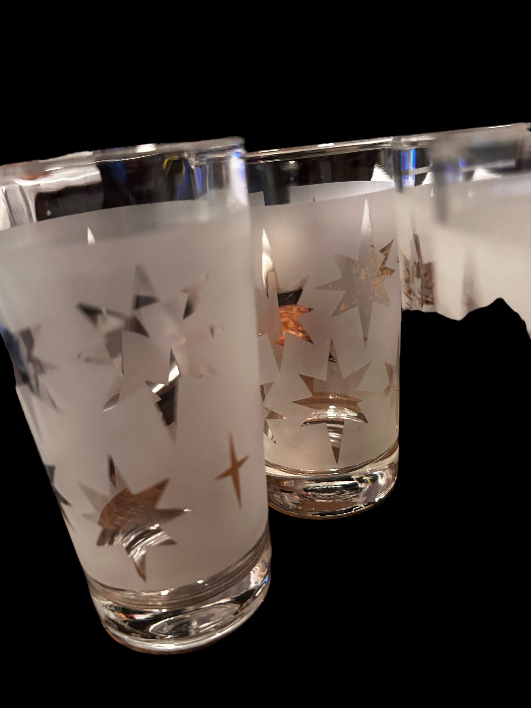 Midcentry Frosted MCM Starburst Glasses - Etsy