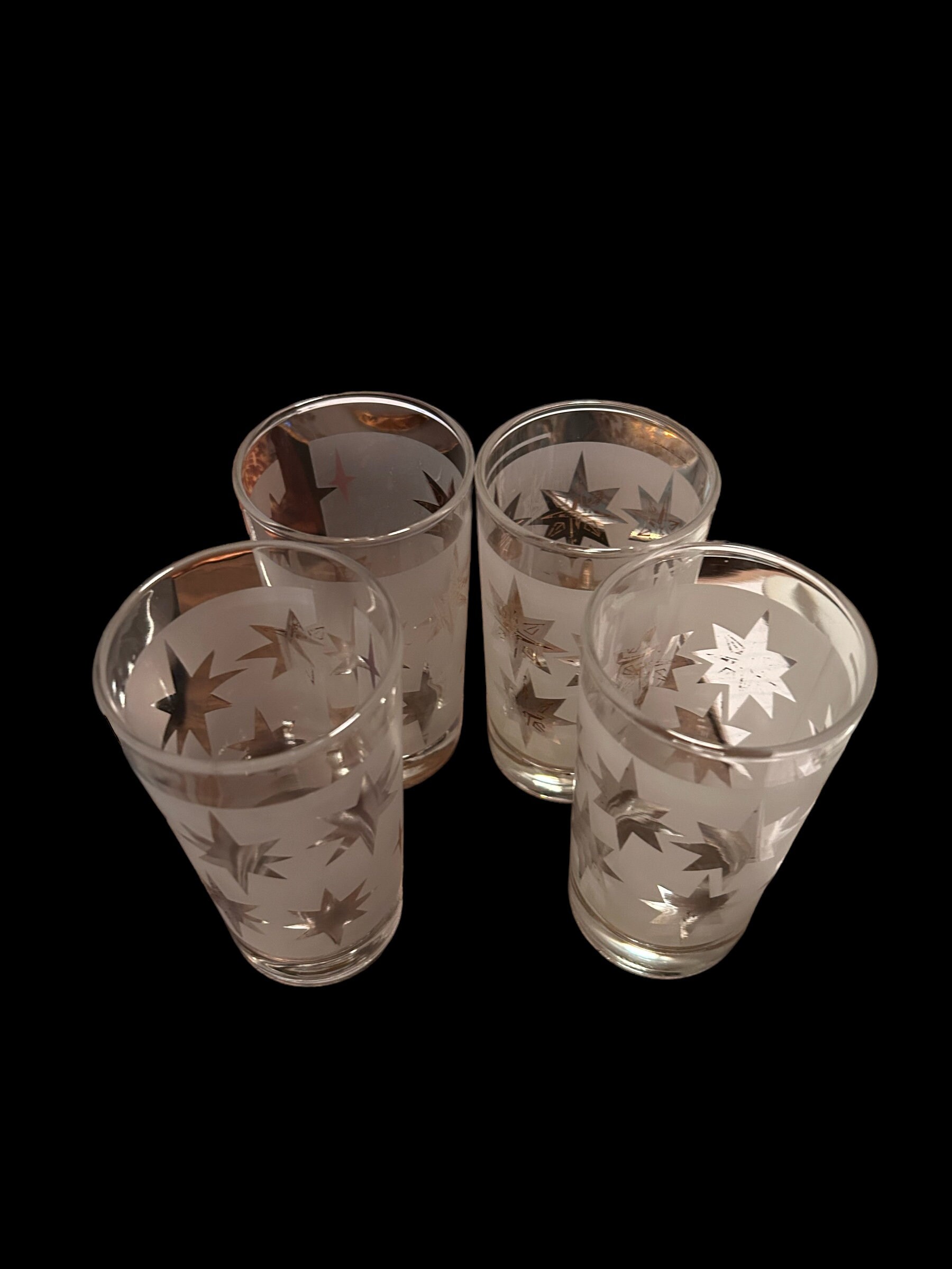 Midcentry Frosted MCM Starburst Glasses - Etsy