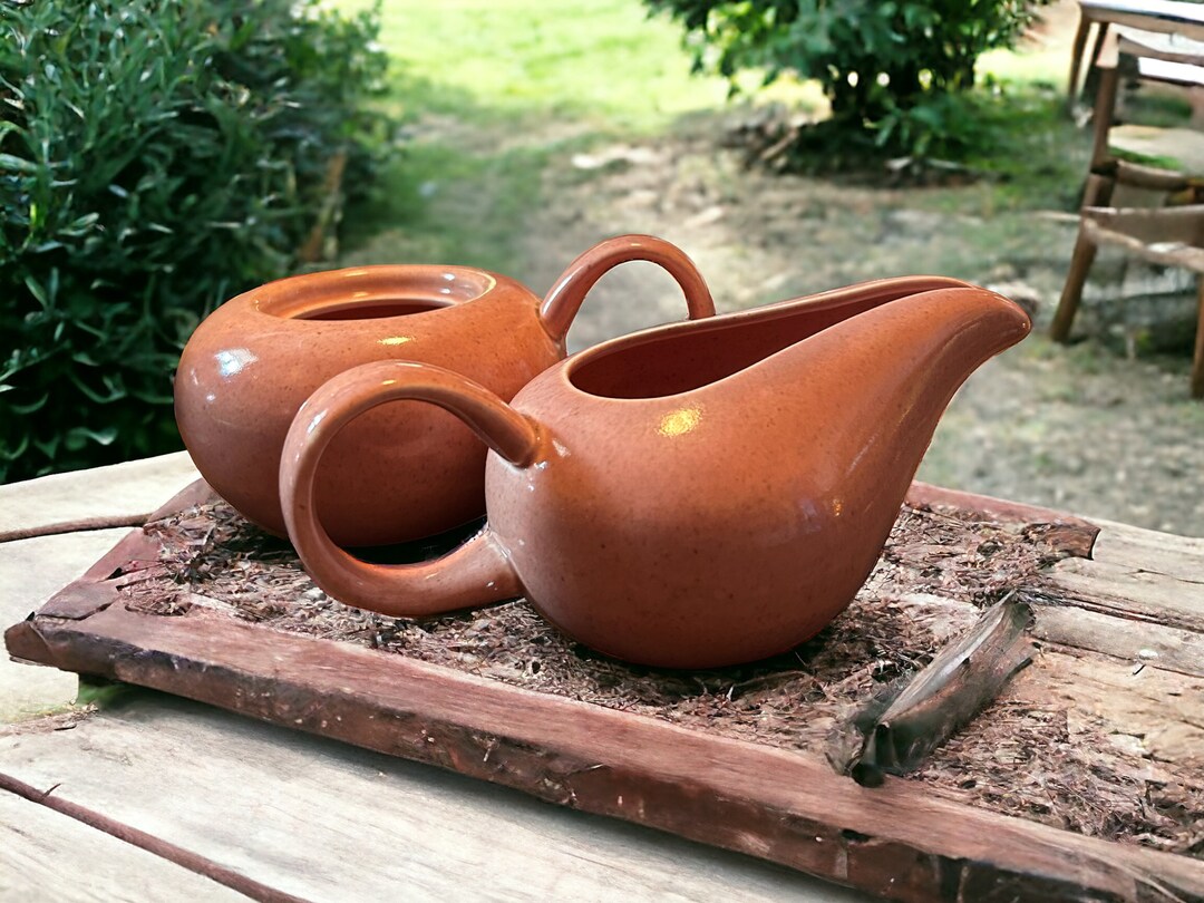 Vintage Steaubenville Pottery, Russel Wright Creamer and Sugar Bowl - Etsy