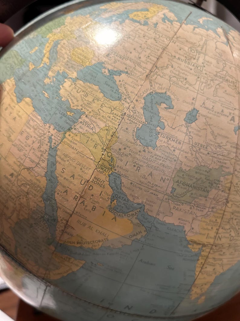 Antique World Globe - Etsy
