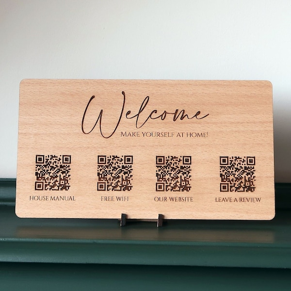 Wood Multiple Qr Sign - Etsy