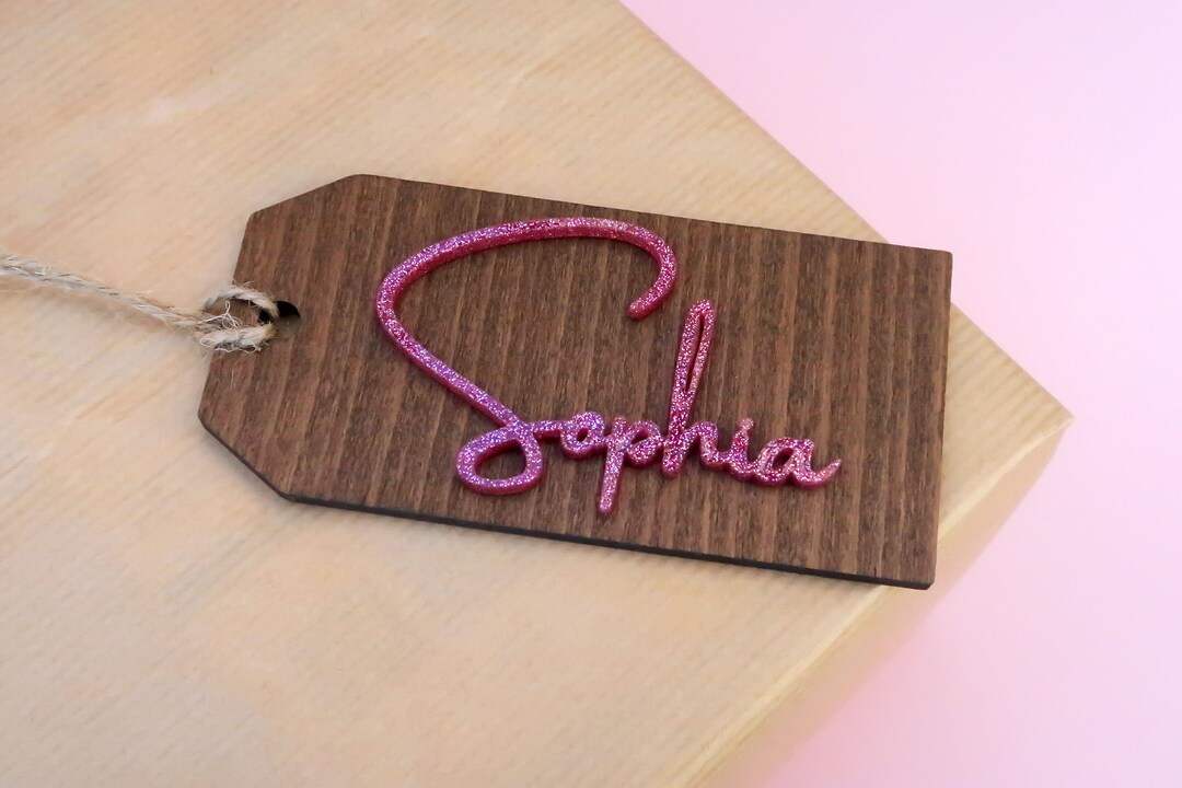 Personalised Gift Tag, Wooden Custom Name Gift Labels, Wood Gift Tag ...