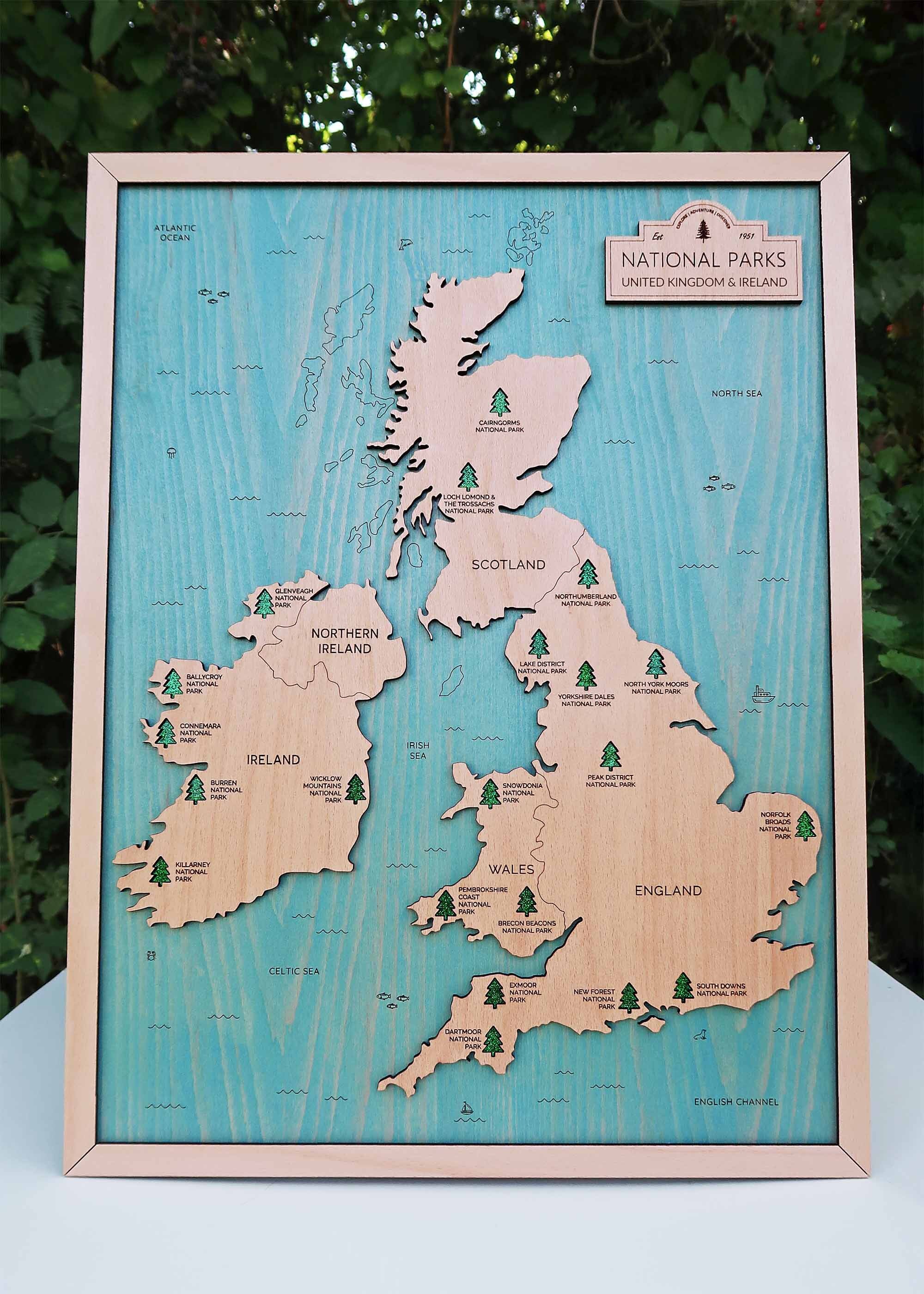 UK National Parks Map, Family Adventure Map, Travel Checklist, UK Road ...
