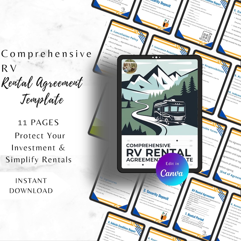 RV Rental Agreement Template Protect Your RV & Simplify Rentals Today ...