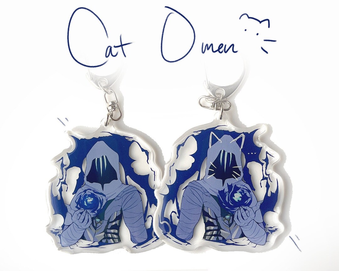 Valorant Omen Cat Acrylic Keychain Charm - Etsy