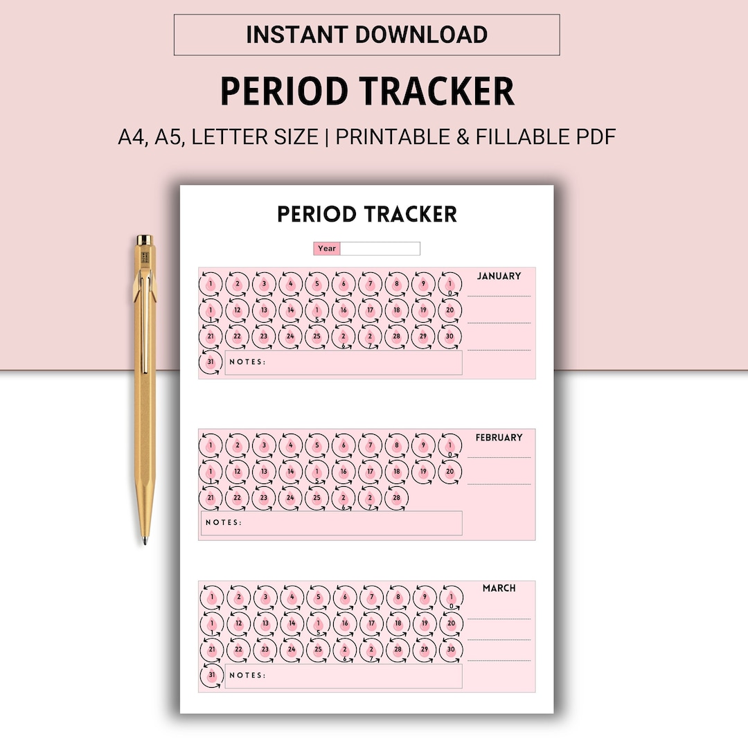 Period Tracker Menstrual Cycle Planner Fertility & Ovulation - Etsy