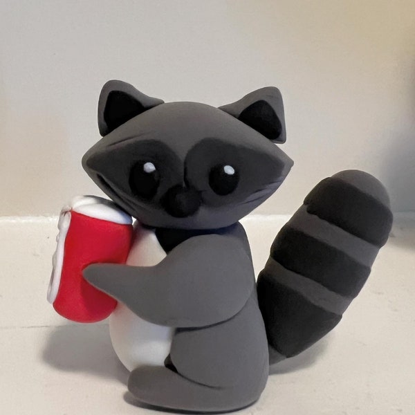 Clay Raccoon - Etsy