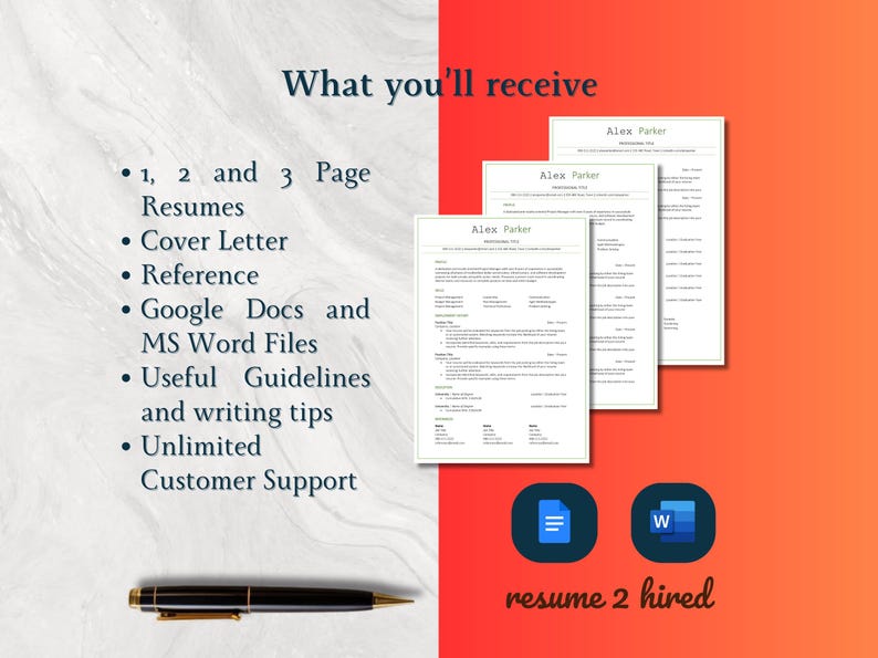 ATS Friendly Resume Template - Etsy