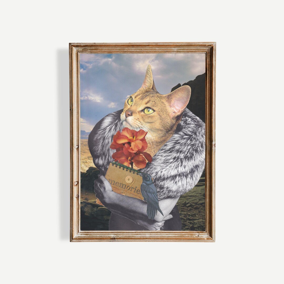 9x12 Original Analog Collage Handcut Collage Anthropomorphic Humanoid ...