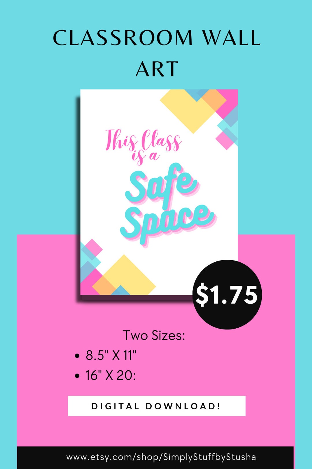 This Class Is A Safe Space Poster Inclusion Poster Etsy