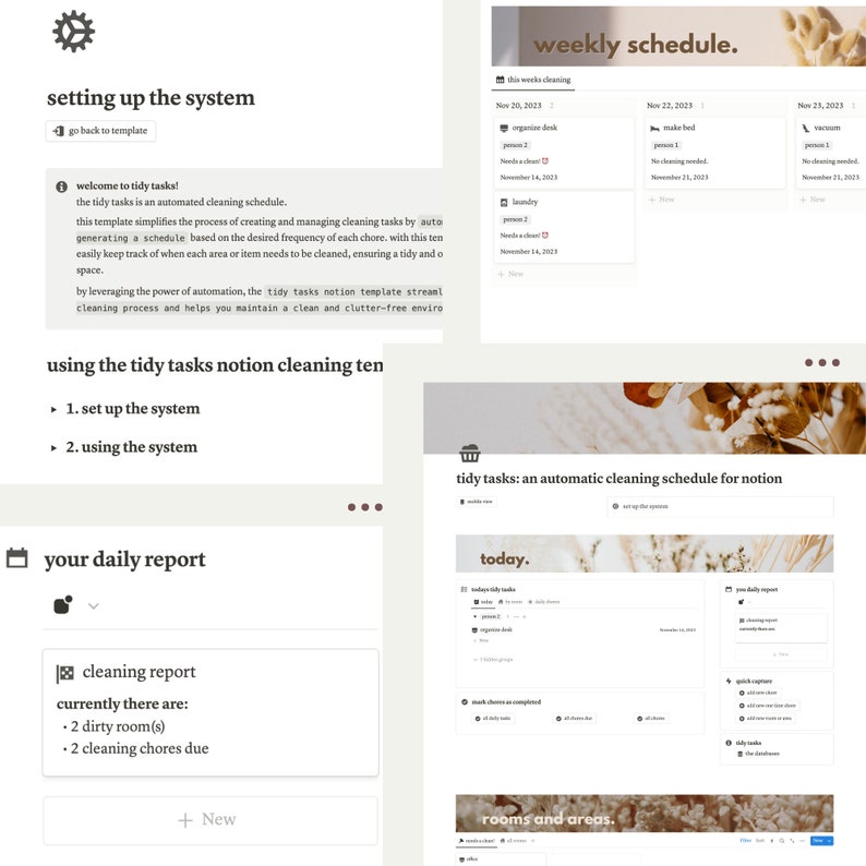 Cleaning Schedule Template Cleaning Checklist Template Notion Cleaning ...